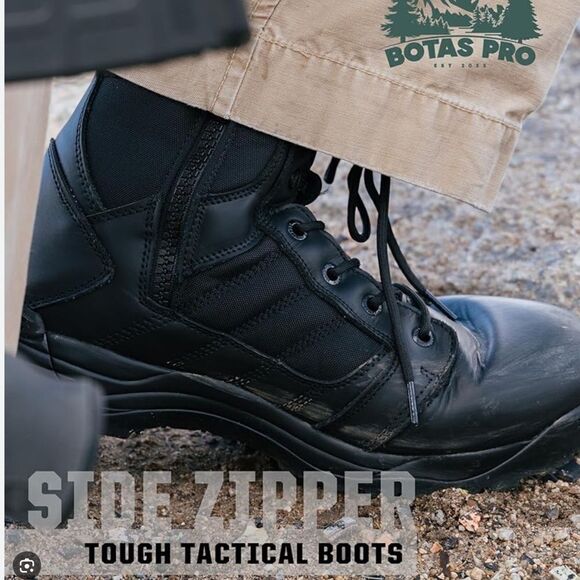 Botas | Shoes | Botas Pro Black Mens 8 Inch Rubber Sole Tactical ...